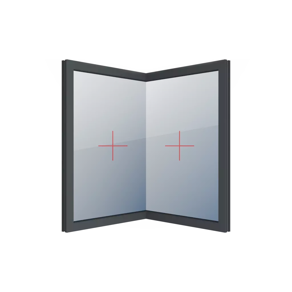 Fixed left, fixed right | Glass corner | Corner | Window types | Feneste