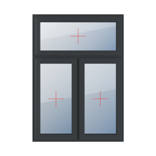 Feneste | Windows | Window types | triple-leaf Vertical asymmetric ...