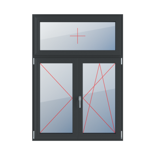 Feneste | Windows | Window types | triple-leaf Vertical asymmetric ...