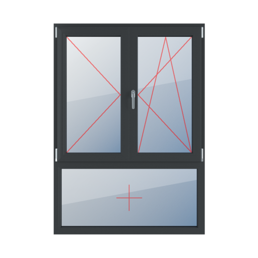 Feneste | Windows | Window types | triple-leaf 70-30 vertical ...